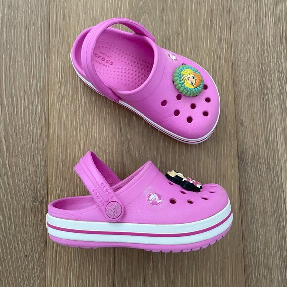CROCS | Shoes | Crocs Shoes Little Kids C7 Crocband Clogs Pink White ...